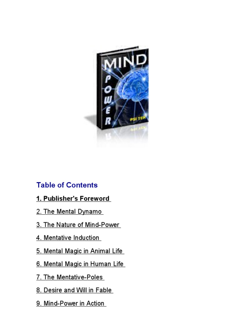 Mind Power | PDF | Matter | Mind