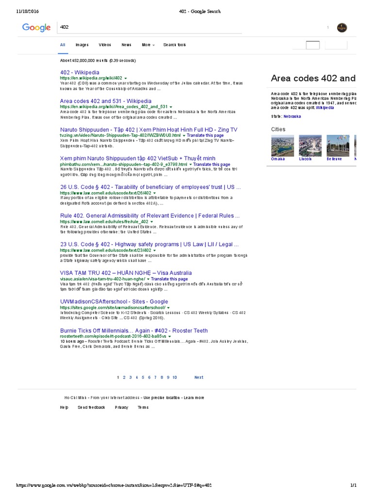 Overview of Area Code 402 in Nebraska | PDF | Politics