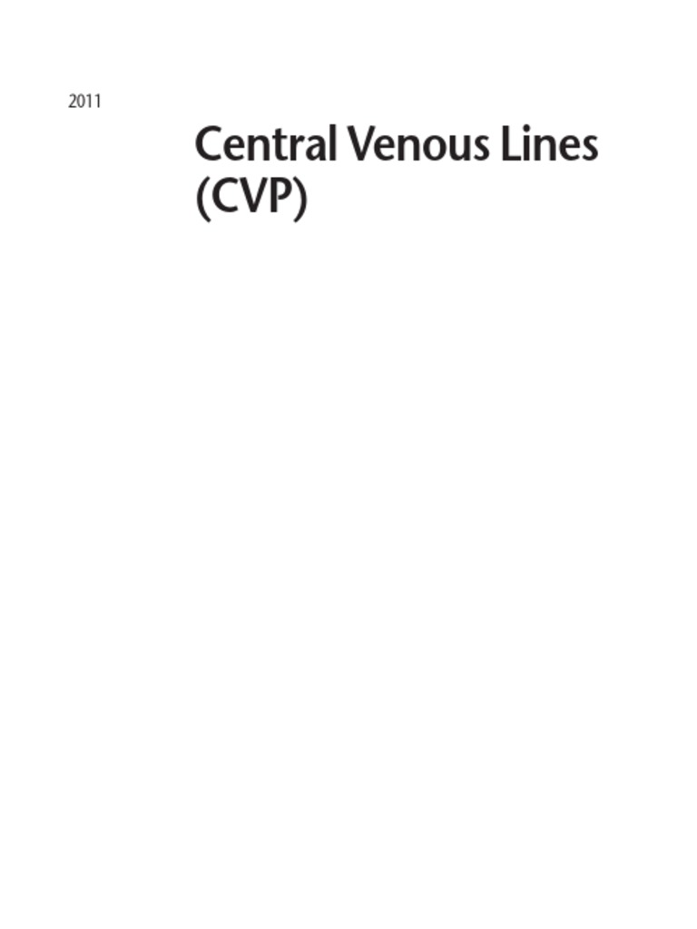 Central Venous Lines (CVP) : Looking For More Health Information? | PDF ...