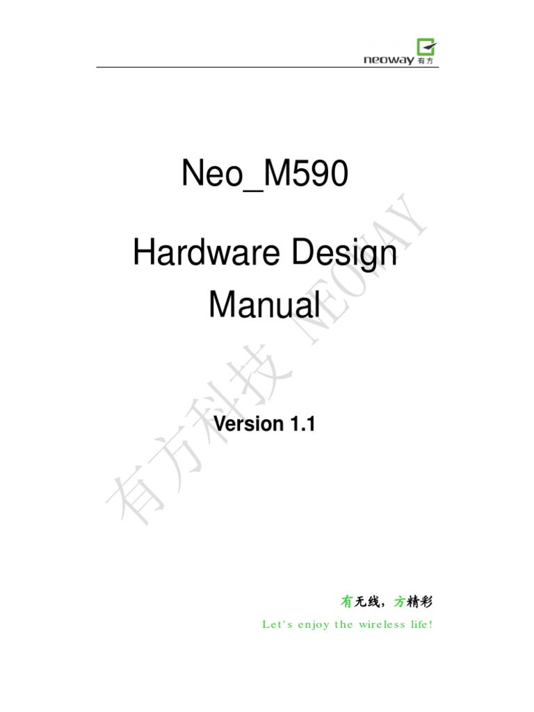 Neoway M590 Hardware Design Manual V1.1 PDF | PDF | Capacitor | Power ...