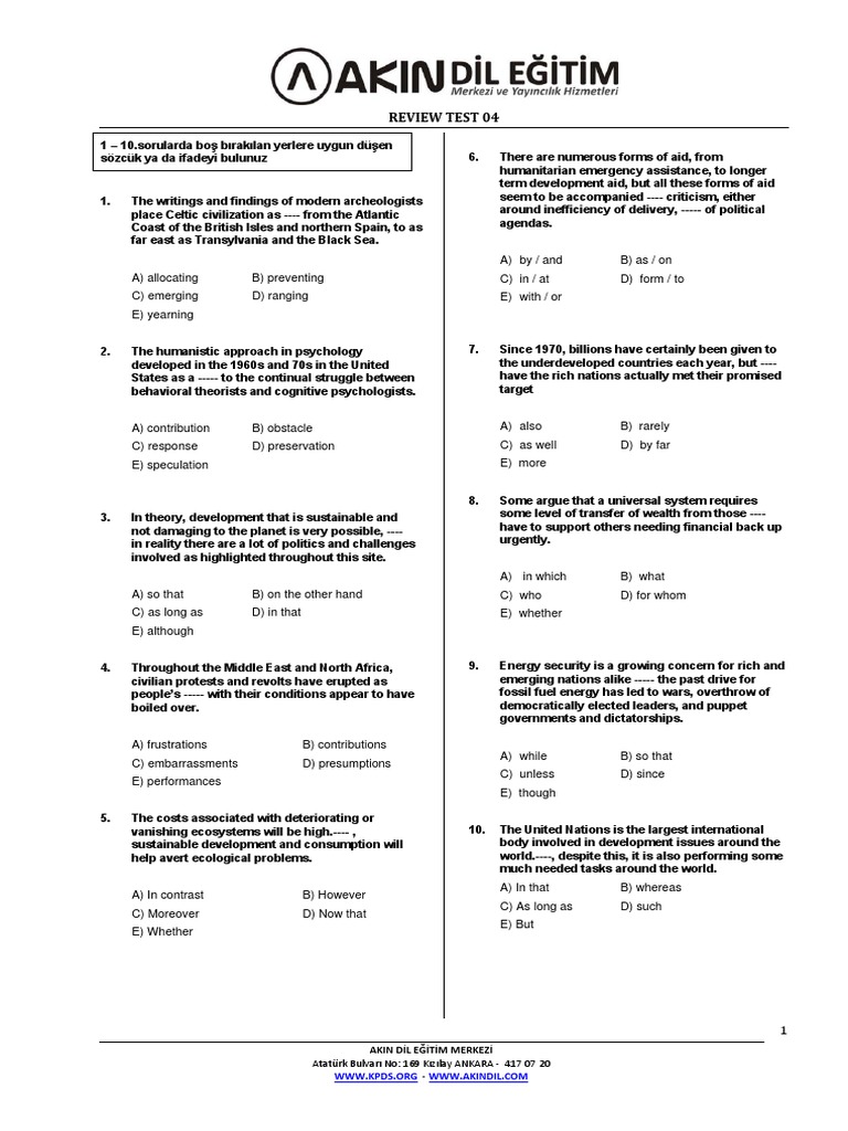 General Review 04 AKIN DIL | PDF | Sustainability | Psychology