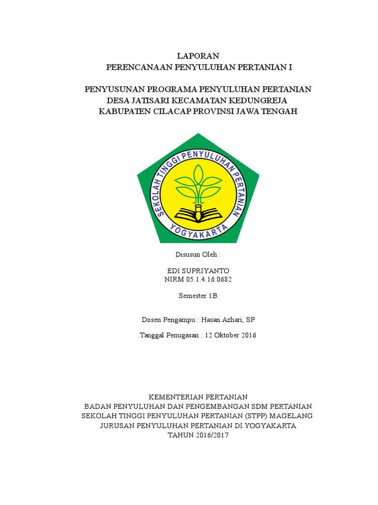 Contoh Programa Penyuluhan Pertanian | PDF