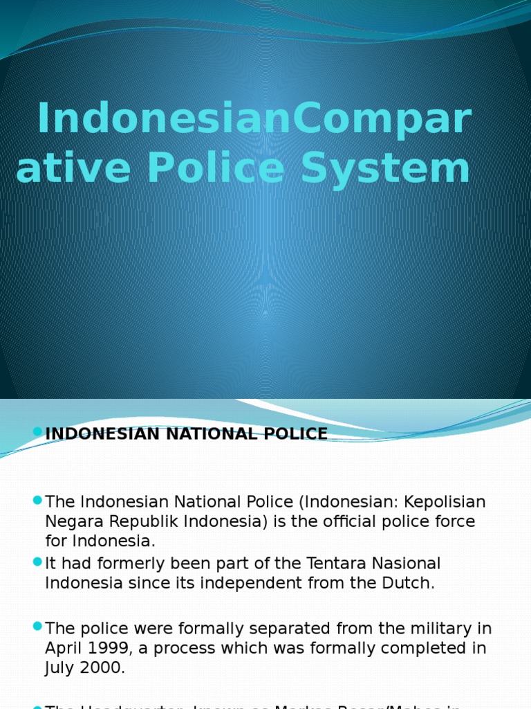 Indonesiancomparative Police System Pdf National Security Law