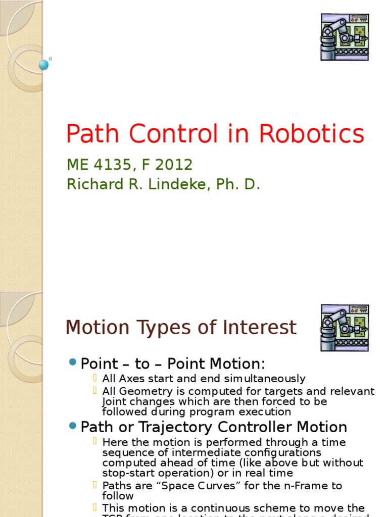 Robotic Path Control Techniques - F12 | Download Free PDF ...