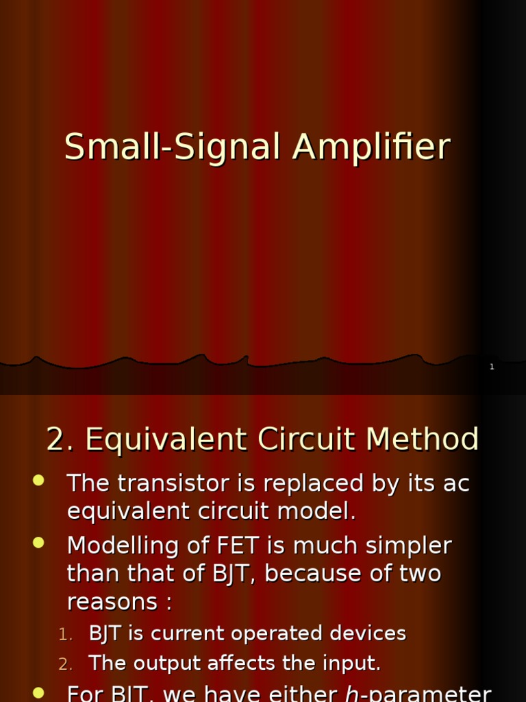 Small-Signal Amplifier Overview | PDF | Amplifier | Bipolar Junction ...
