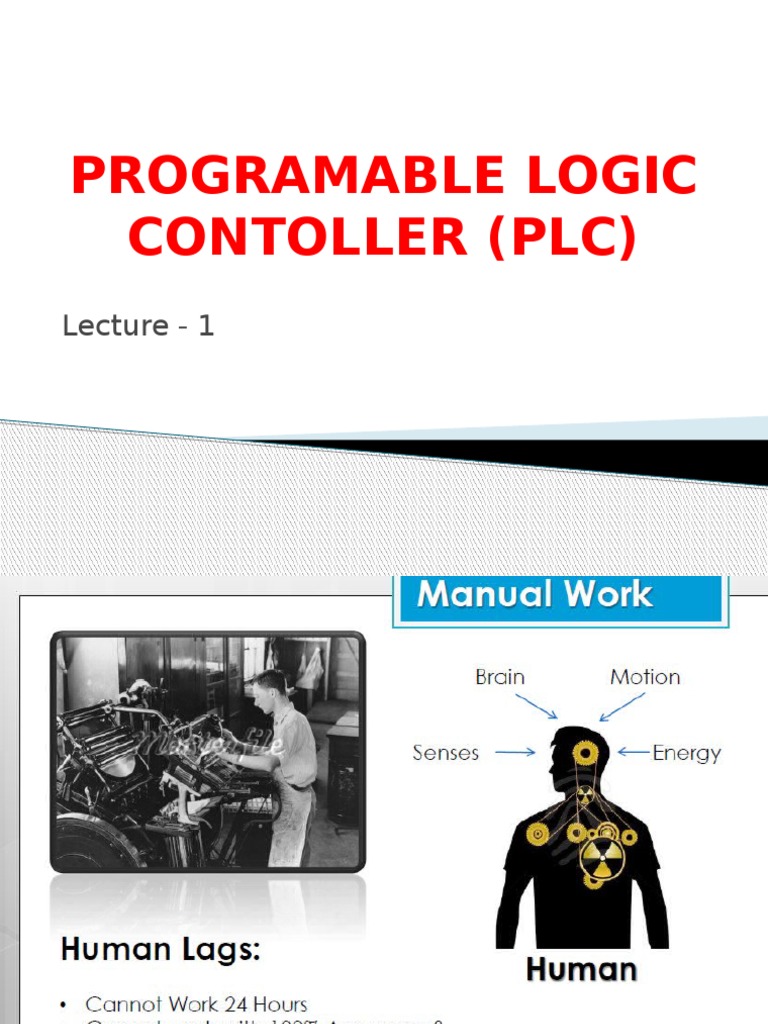 Programable Logic Contoller Plc Lec 1 Pdf Programmable Logic Controller Relay