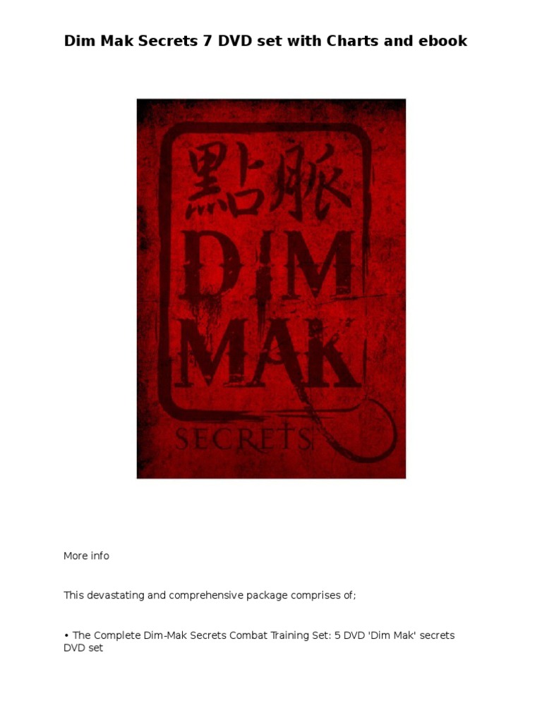 Dim Mak Description Course | PDF | Nature