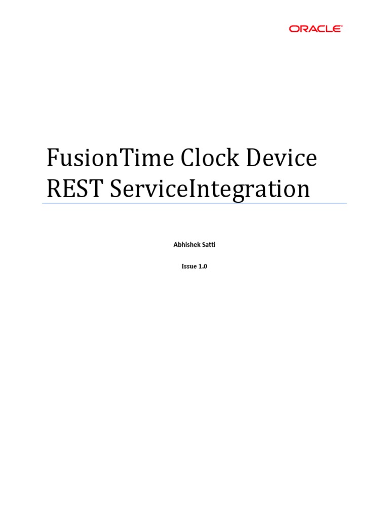 Oracle Fusion Time Event Integration | PDF | Application Programming ...