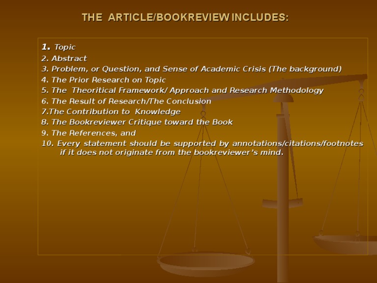 Academic Book Review Guide | PDF | Career & Growth
