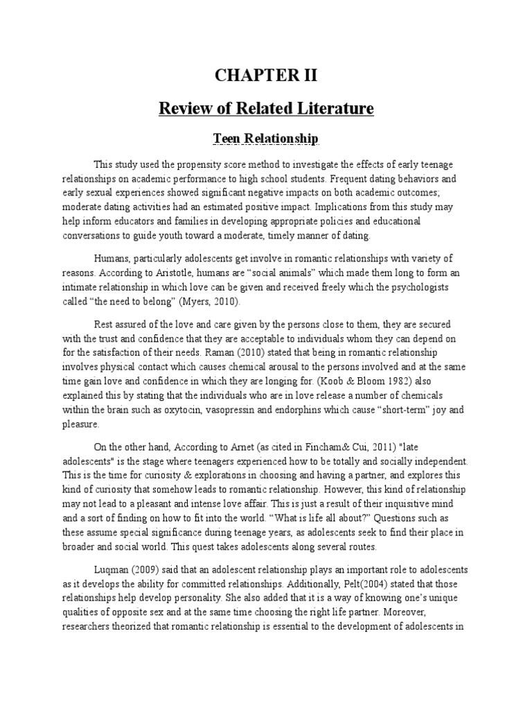 Effects of Teen Relationships on Academics | PDF | Romance (Love ...