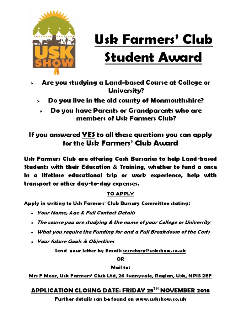 Bursary Poster 2016 | PDF