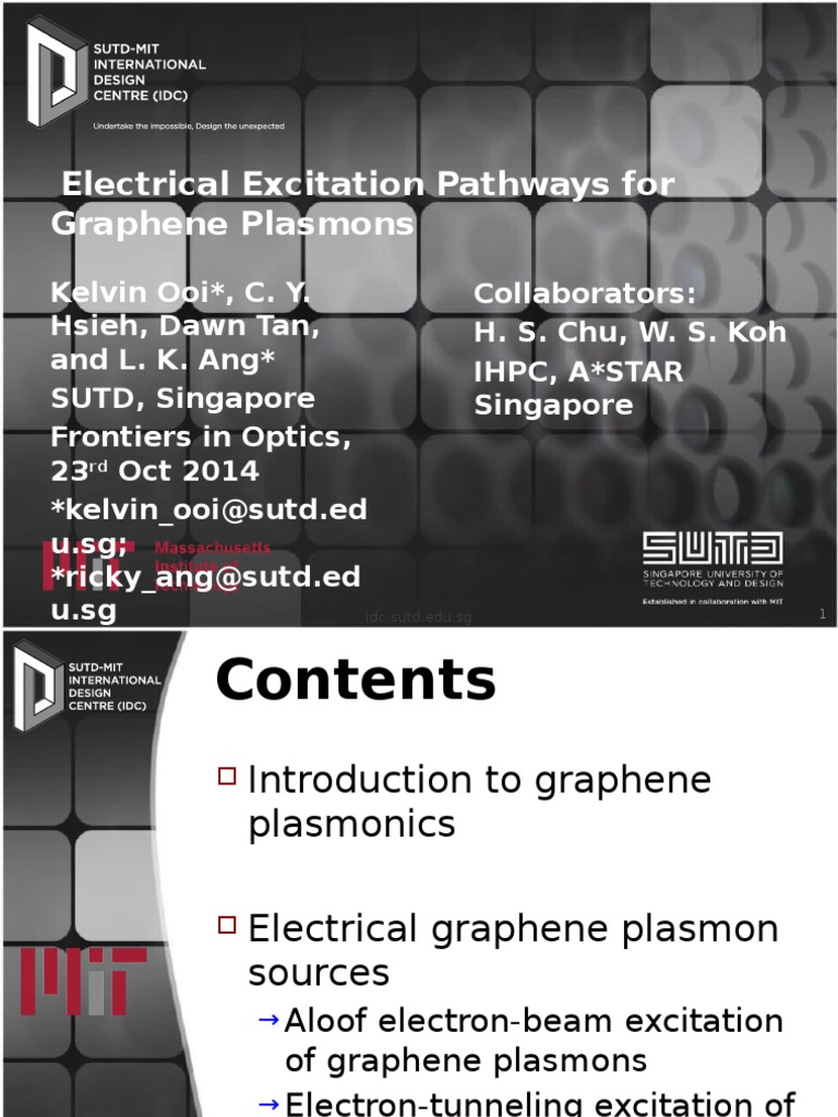 Electrical Excitation of Graphene Plasmons | PDF | Plasmon | Graphene