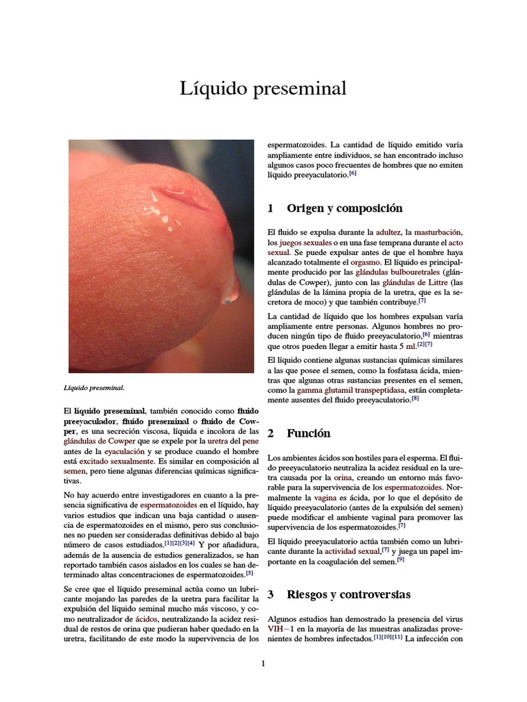 Líquido Preseminal | PDF | Pene | Fertilidad