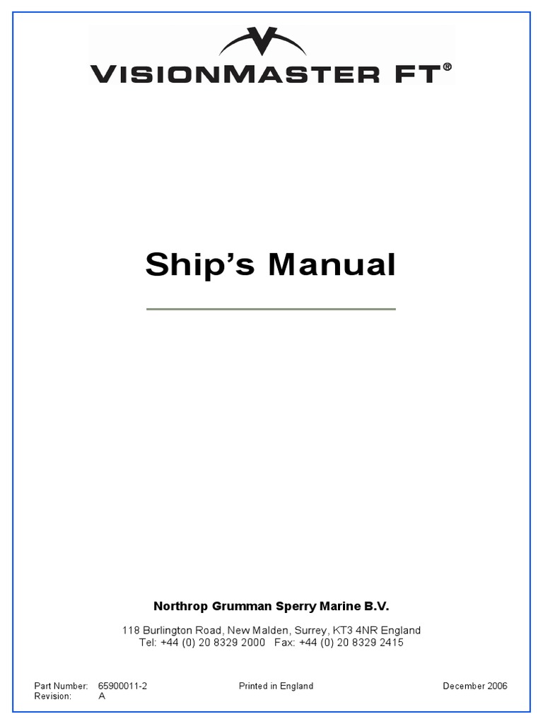 Sperry Marine Radar Vision Master PDF | PDF | License | Source Code