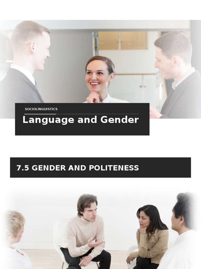 Language and Gender: Sociolinguistics | PDF | Gender | Gender Studies