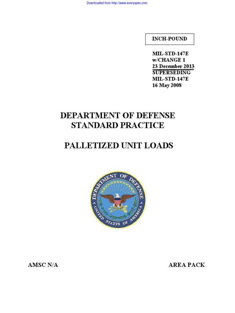 Military Palletized Load Standards | PDF | Pallet | Containerization