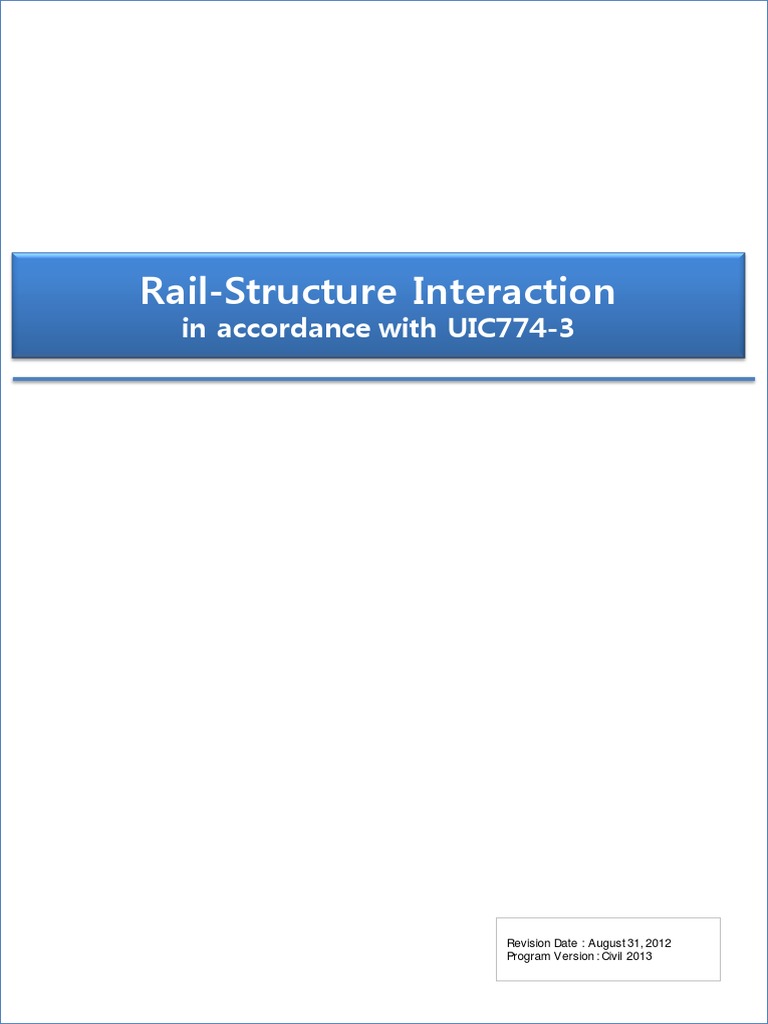 Rail Structure Interaction Analysis Pdf Track Rail Transport