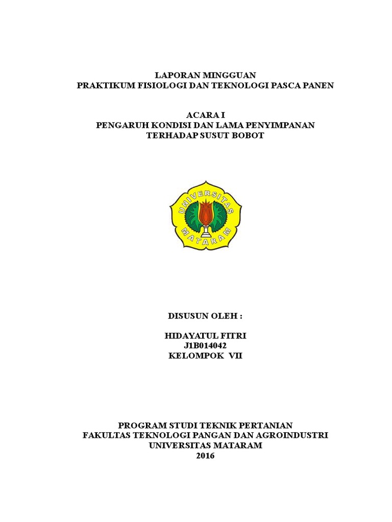 Pengaruh Penyimpanan Terhadap Susut Bobot | PDF | Kesehatan Holistik