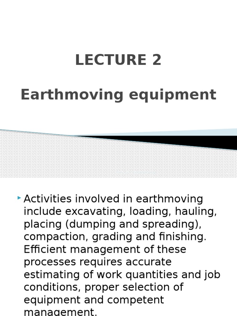 Earthmoving Equipment and Efficiency | PDF | Soil | Industrial Equipment