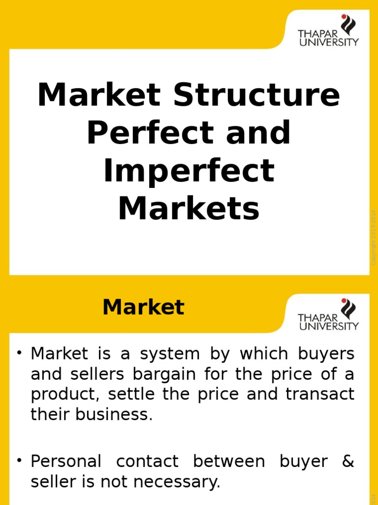 Market Structure Perfect and Imperfect Markets | PDF | Monopoly ...