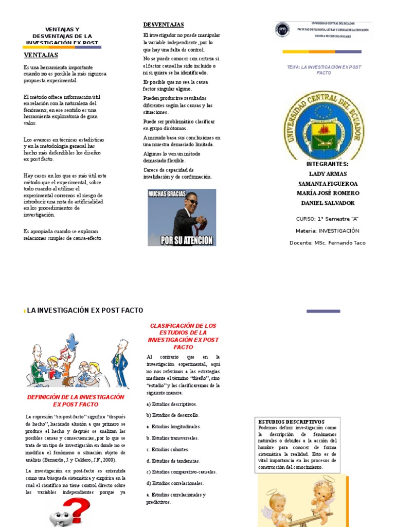 Triptico de Exposicion INVESTIGACIÓN | Método científico | Conocimiento