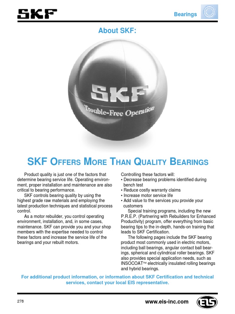SKF Bearings | PDF | Bearing (Mechanical) | Machines