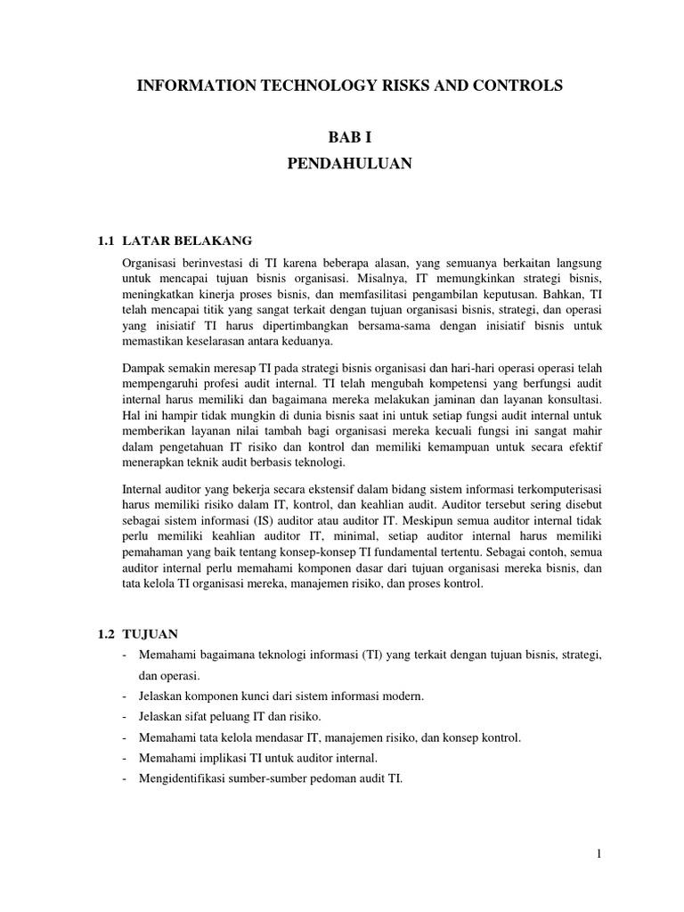 Ch7. IT Risks and Controls | PDF