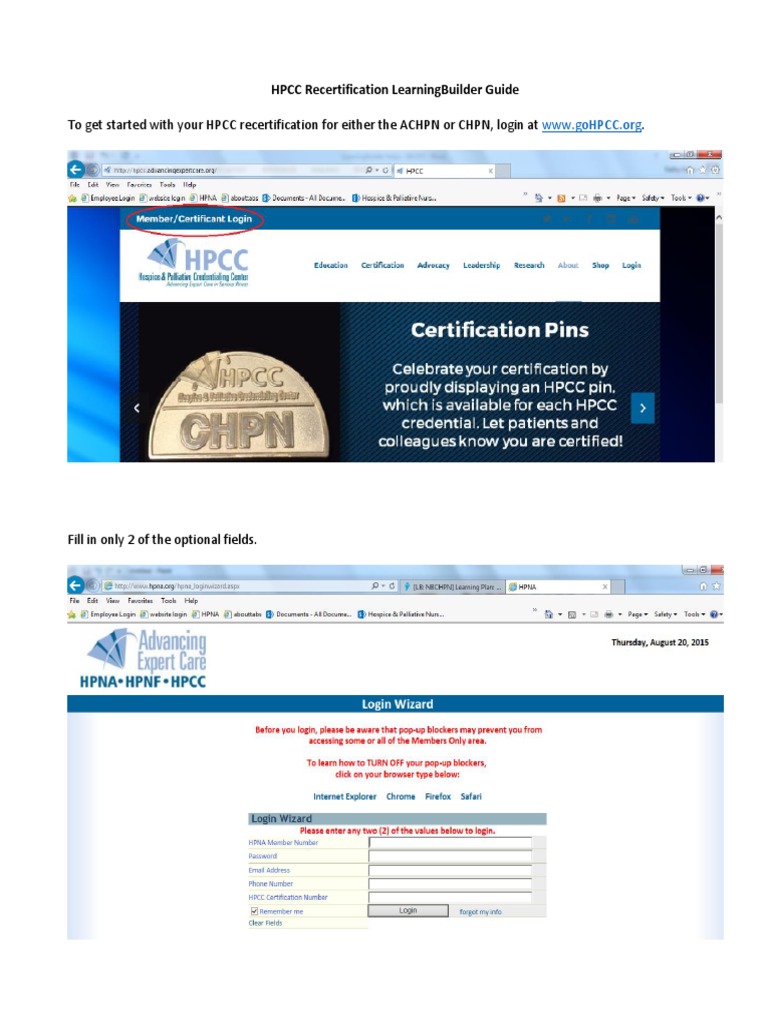 Hpar Learningbuilder Guide 092215-1 | PDF | Web Browser | Internet Explorer
