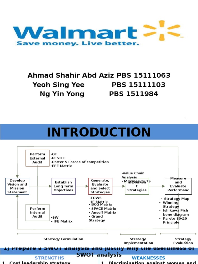 SM Wal-Mart Group 3 | PDF | Strategic Management | Walmart