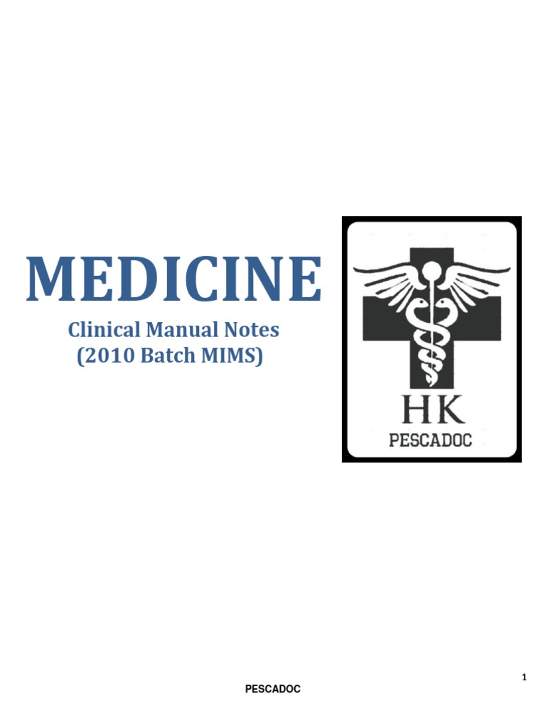 Medicine Clinical Notes | PDF | Pulse | Cardiovascular System