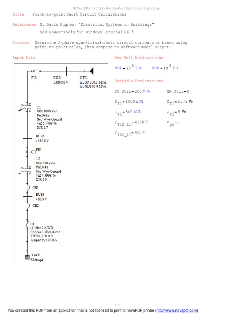 Short Circuit Calcs | PDF