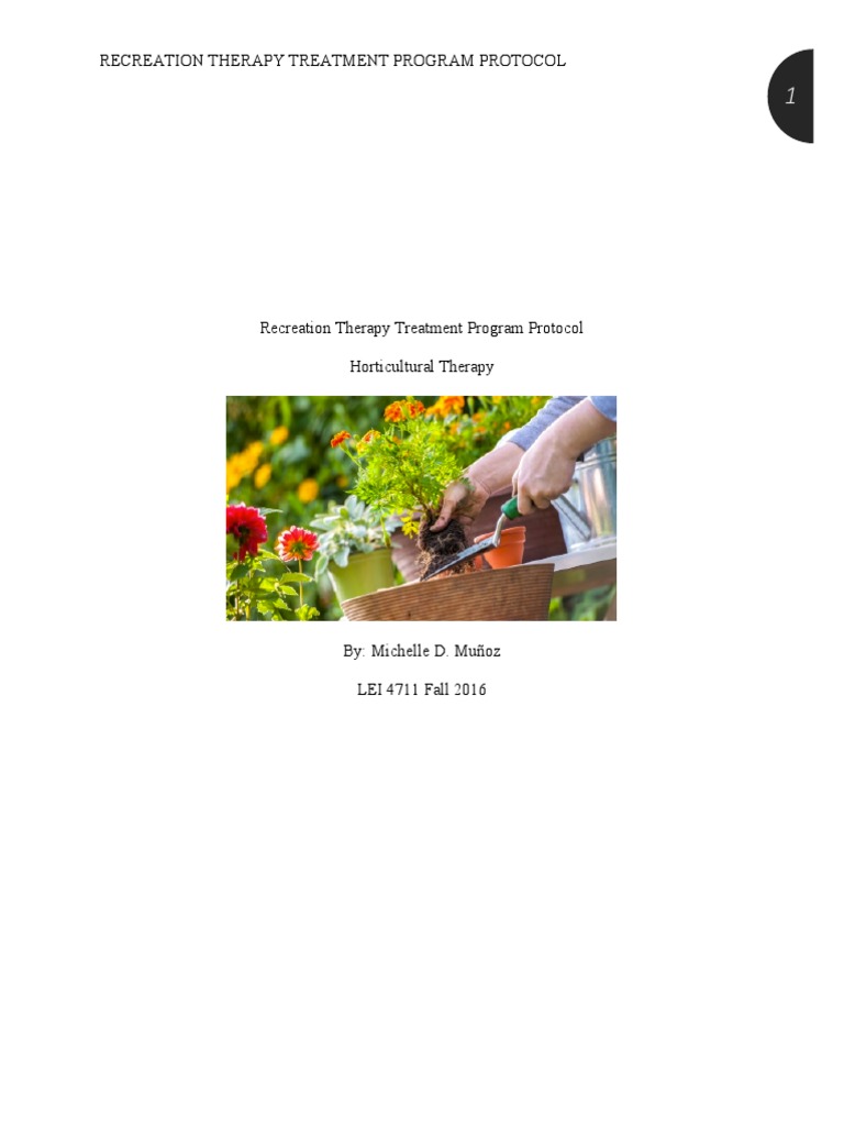 recreation therapy treatment program protocol | Psychotherapy ...