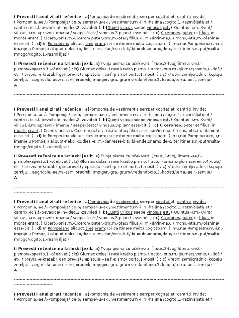 Prvi Pismeni Zadatak Gimnazija | PDF