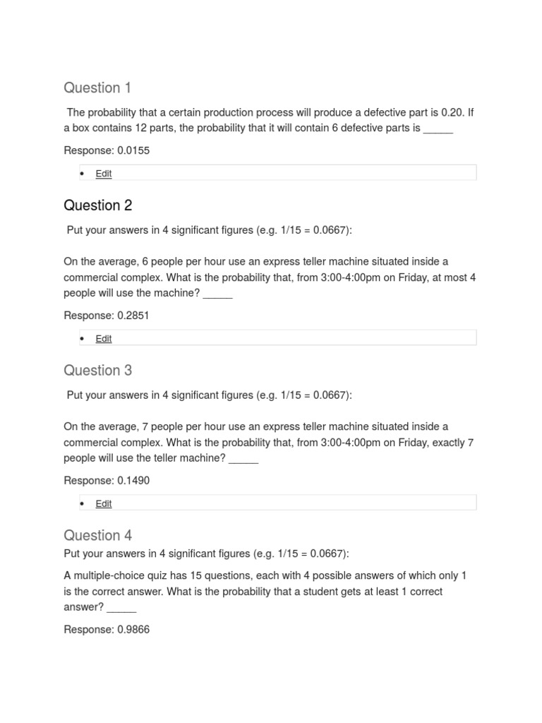 SB Binomial Distribution | PDF | Multiple Choice | Probability