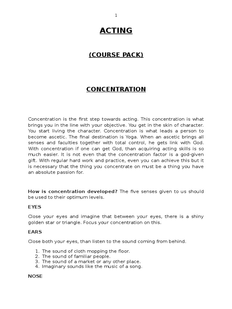 Acting Notes | PDF | Larynx | Human Voice