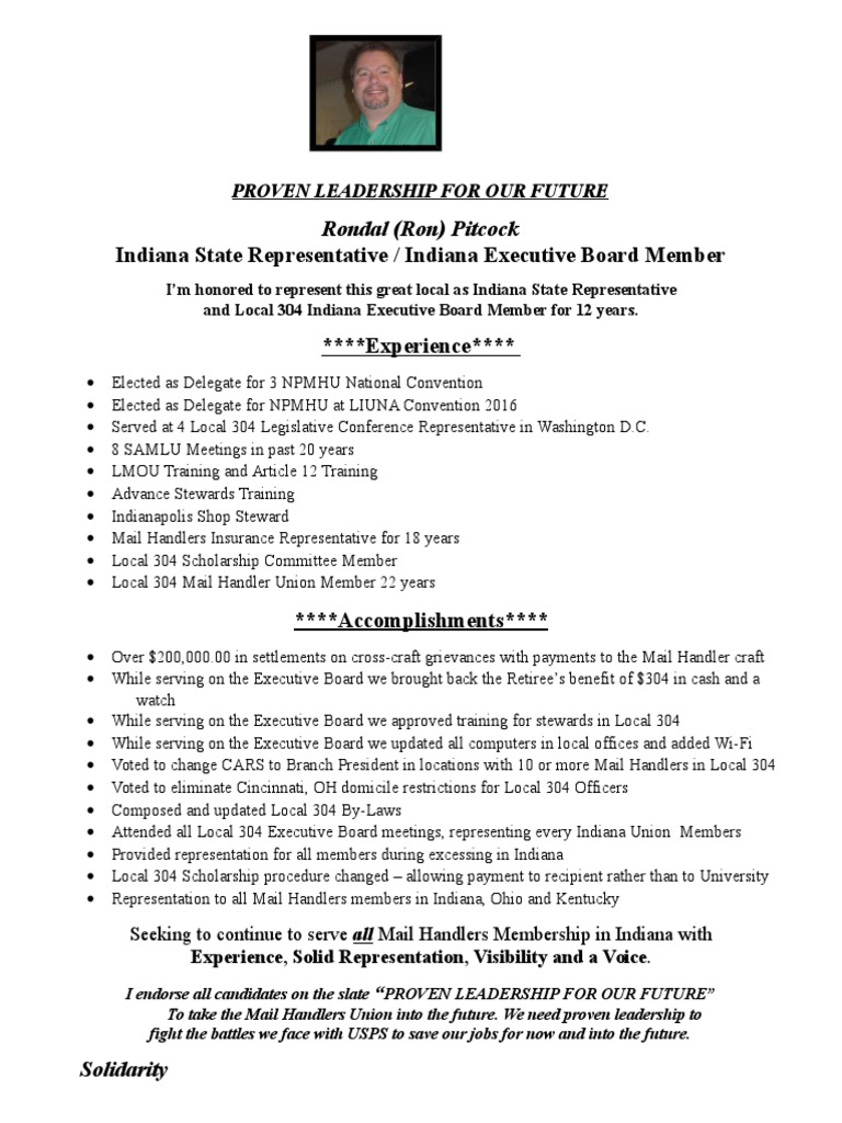 Indiana State Representative 2016 | PDF