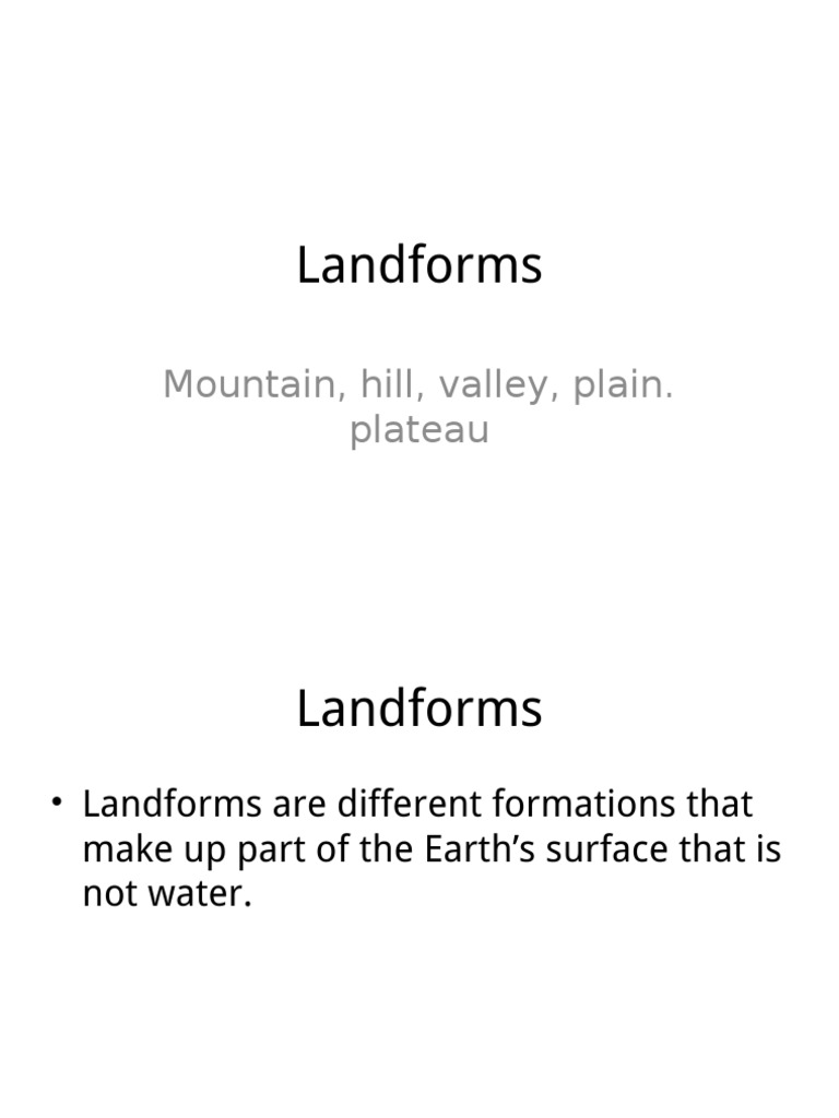 Landforms | PDF