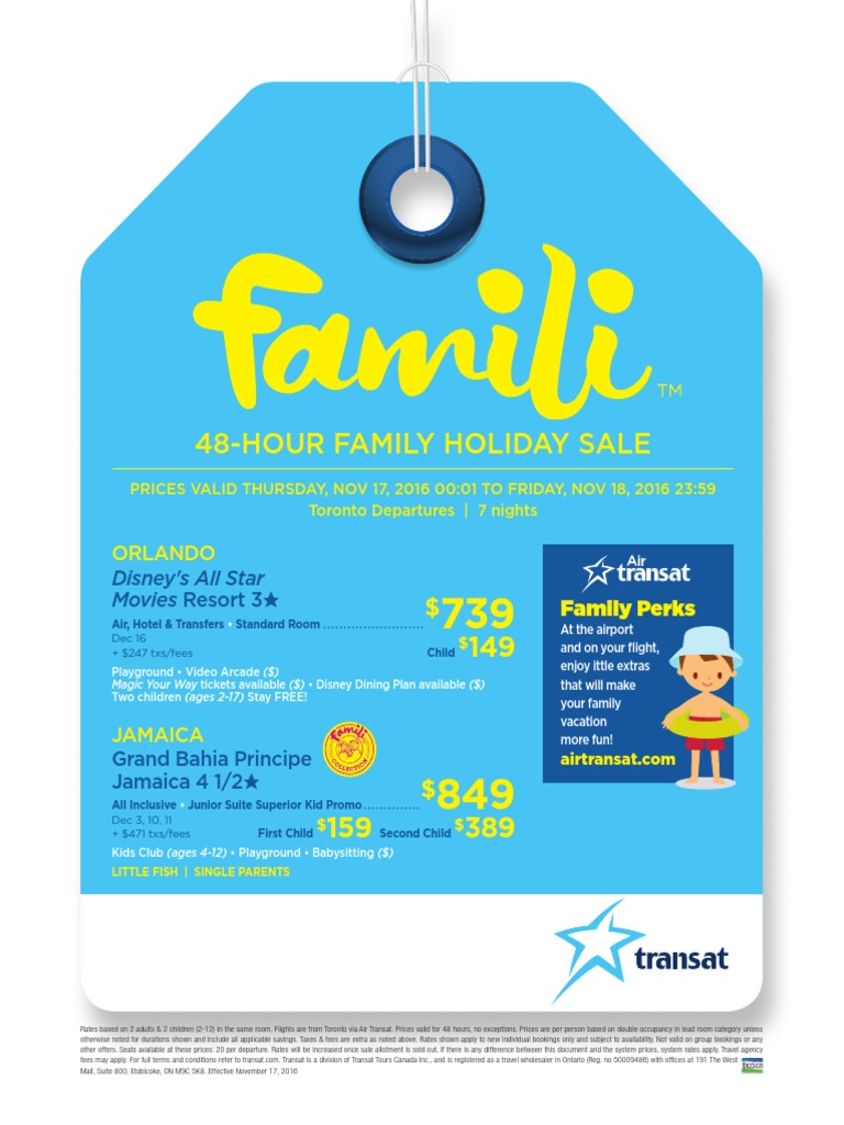 Transat Holidays | PDF