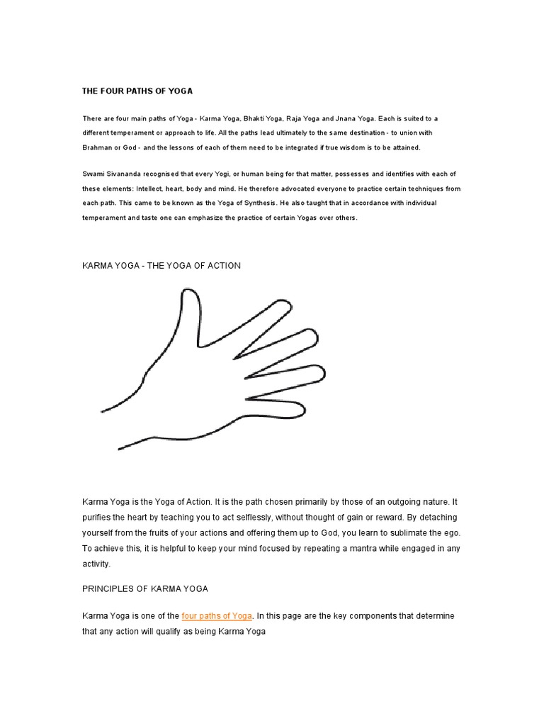 The Four Paths of Yoga | PDF | Yoga | Vedanta