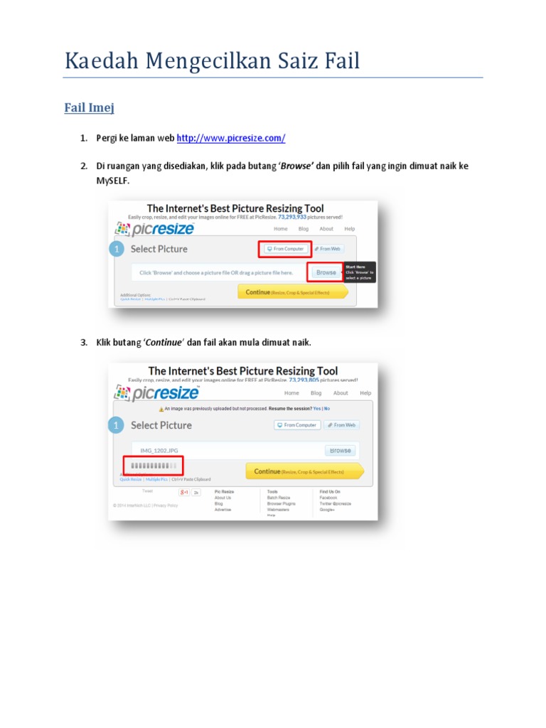 Kaedah Mengecilkan Saiz Fail Gambar PDF | PDF