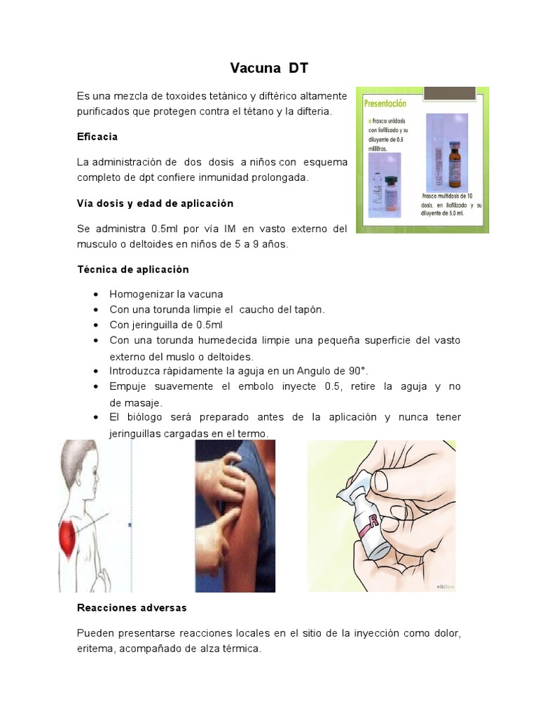 Vacuna DT | Vacunas | Salud pública