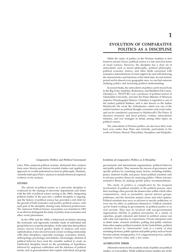 Comparative Politics and Political Analysis F | PDF | Politics | Social ...