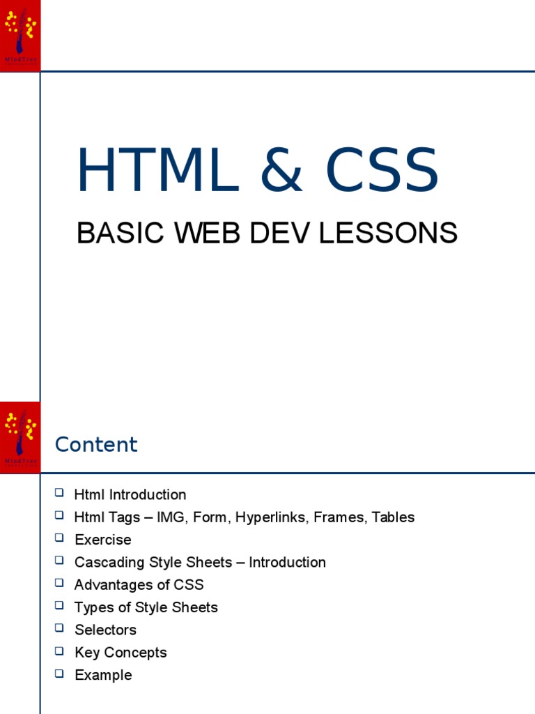 HTML & CSS: Basic Web Dev Lessons | PDF | Cascading Style Sheets | Html ...