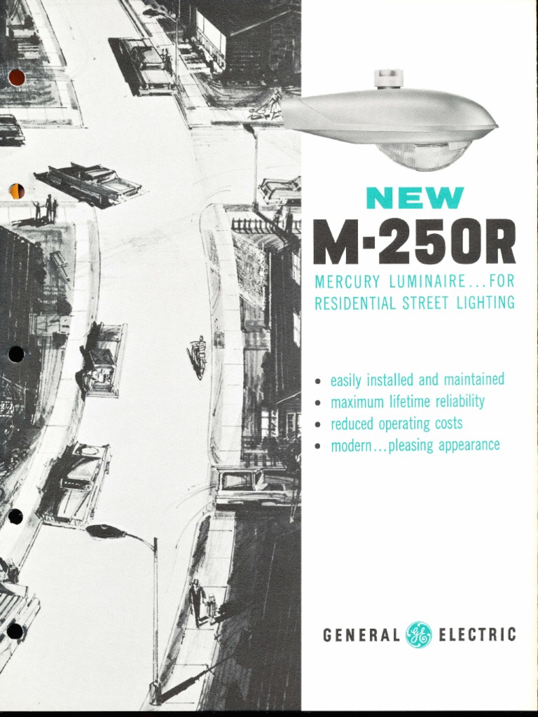 GE M-250R Mercury Vapor Luminaire | PDF | Incandescent Light Bulb ...