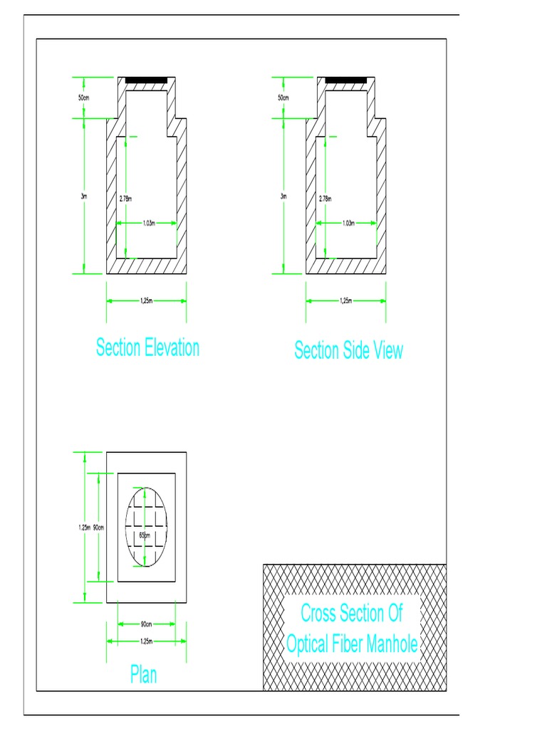 Fiber Optic Manhole Sections-Model | PDF