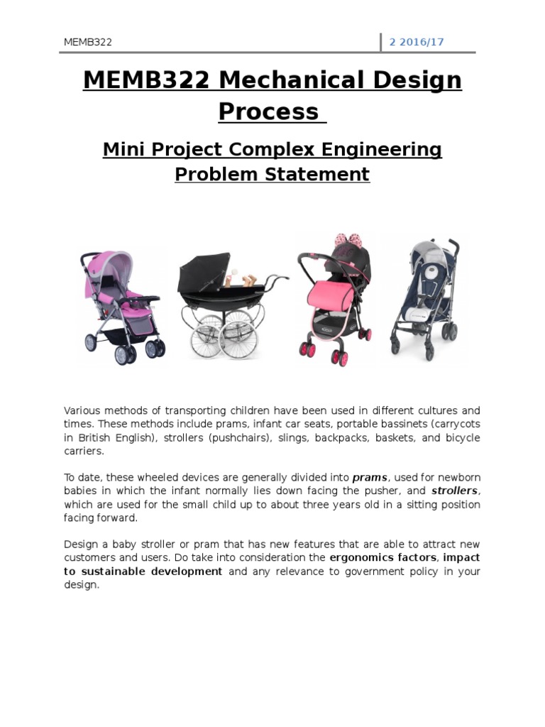 MEMB322 Mechanical Design Process: Mini Project Complex Engineering ...