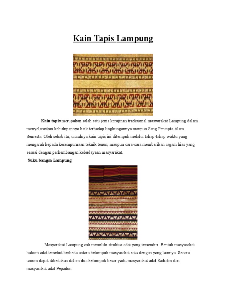 Kain Tapis | PDF