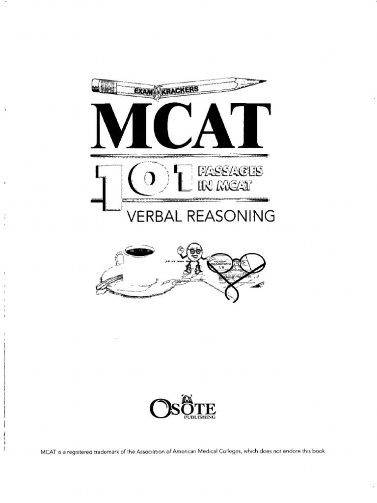 Examkrackers Verbal 101 Passages in Mcat Verbal Reasoning PDF | PDF ...