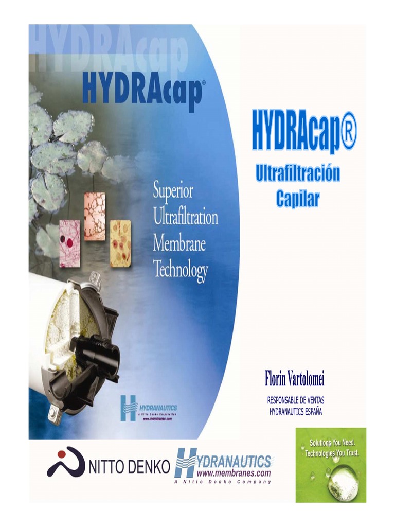 HYDRAcap PES Presentacion Esp | PDF | Tratamiento de aguas | Filtración