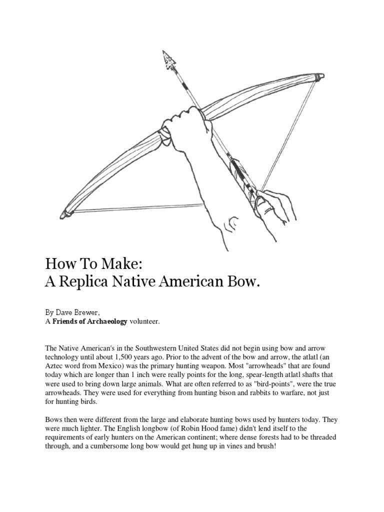 How To Make: A Replica Native American Bow | PDF | Bow And Arrow | Arrow